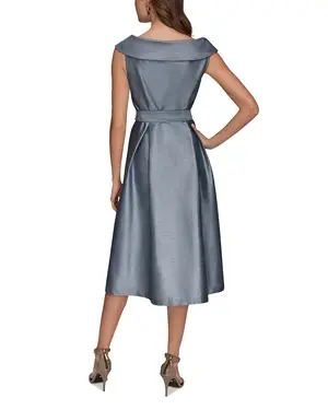 Donna Karan New York Belted Fit-and-flare Dress