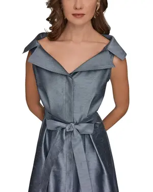 Donna Karan New York Belted Fit-and-flare Dress