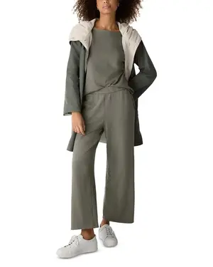 Eileen Fisher Wide Ankle Pants - Bay Leaf