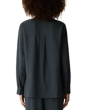 Eileen Fisher Mandarin Collar Top