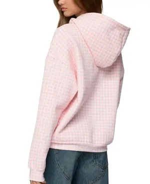 EDIKTED Gingham Oversized Hoodie