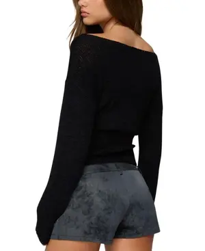 EDIKTED Tezi Boat Neck Knit Top