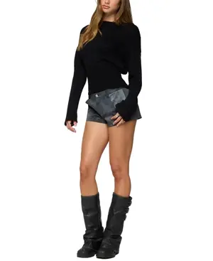 EDIKTED Tezi Boat Neck Knit Top
