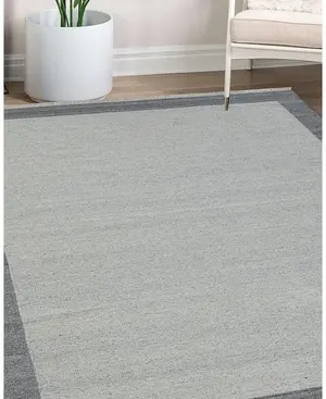 OBEETEE Nu Maison Soft Border Area Rug,5'0x8'0 - Charcoal