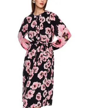 MARC CAIN Floral Print Midi Dress