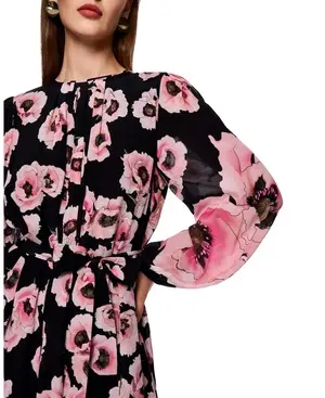 MARC CAIN Floral Print Midi Dress