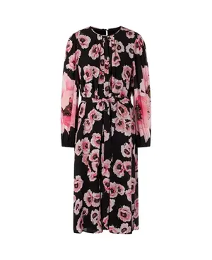 MARC CAIN Floral Print Midi Dress