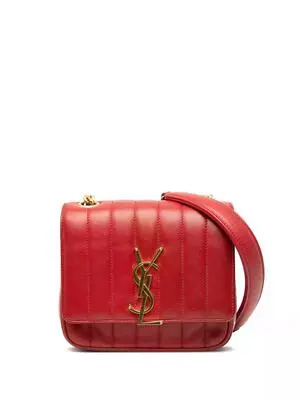Saint Laurent Small Monogram Vicky Chain Crossbody Bag - Red