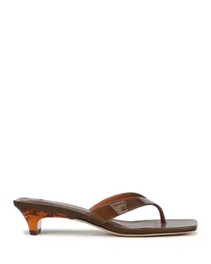 Vince San Juan Jelly Thong Sandals - Saddle