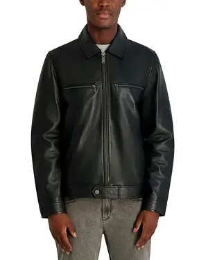 Karl Lagerfeld Paris Leather Outerwear For Men