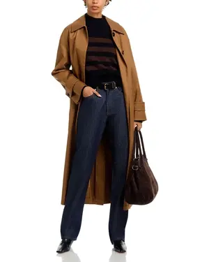 FRAME Striped Cashmere Turtleneck