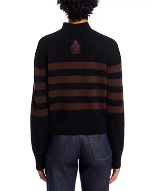 FRAME Striped Cashmere Turtleneck