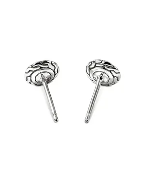 John Hardy 14k Yellow Gold & Sterling Stud Earrings - Silver