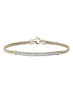 John Hardy 14k Yellow Diamond Pave Link Bracelet - Gold