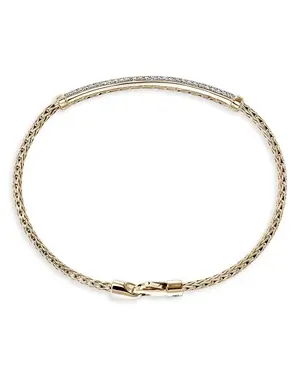 John Hardy 14k Yellow Diamond Pave Link Bracelet - Gold