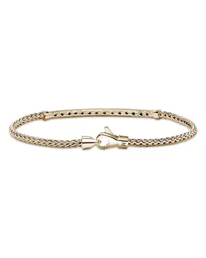John Hardy 14k Yellow Diamond Pave Link Bracelet - Gold