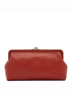 IL BISONTE Il Bisonte Manuela Leather Clutch