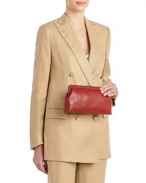 Il Bisonte Manuela Leather Clutch - Red