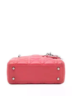 Dior Mini Lambskin Cannage Lady Satchel - Pink