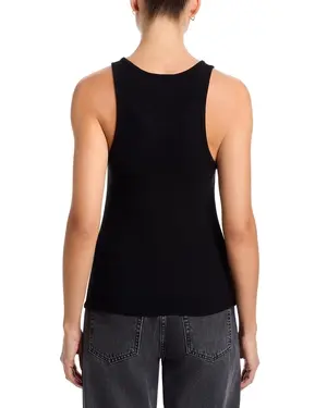 FRAME Ritz Rib Tank Top - Black