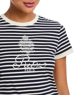 FRAME Ritz Striped Baby Tee