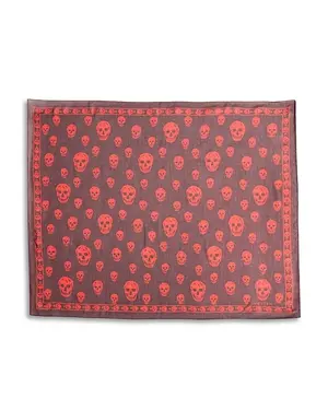 Alexander McQueen Skull Silk Scarf - Tartan