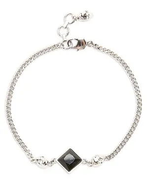 Alexander McQueen Twin Skull Bracelet - Ash/black