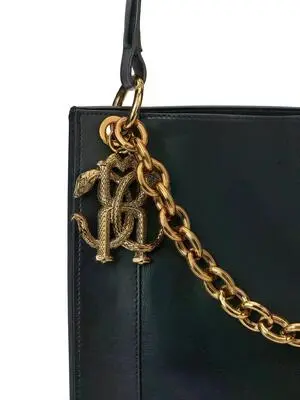 Roberto Cavalli Chain-charm Square Shoulder Bag - Black