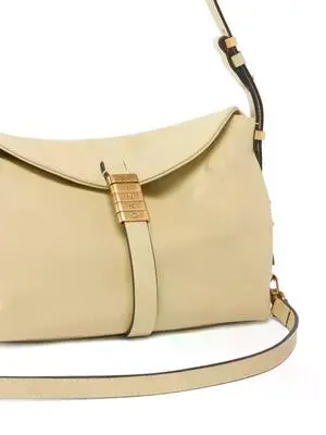 Pinko Small Leather Saddle Shoulder Bag - Neutrals