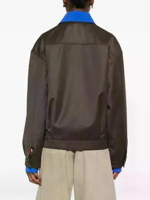 Miu Miu Logo-embroidered Zip-up Jacket
