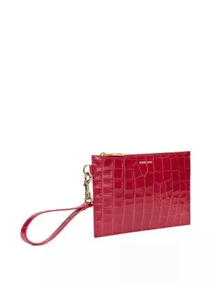 Roberto Cavalli Croc-effect Wristlet Clutch - Red
