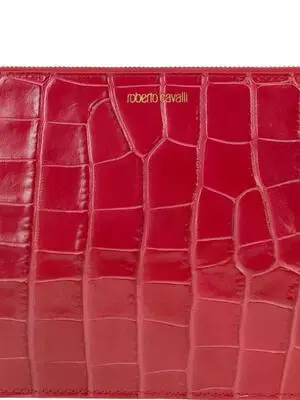 Roberto Cavalli Croc-effect Wristlet Clutch - Red