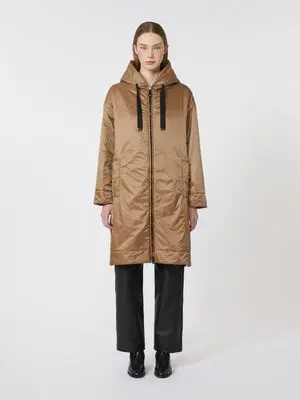 Max Mara Water-repellent Canvas Padded Parka - Camel