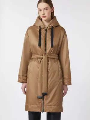 Max Mara Water-repellent Canvas Padded Parka - Camel