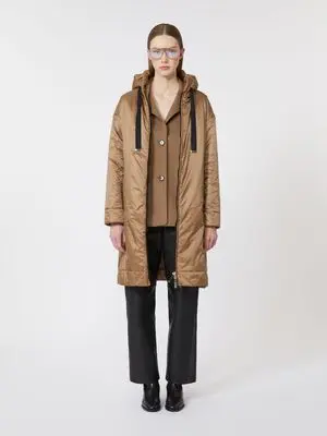 Max Mara Water-repellent Canvas Padded Parka - Camel