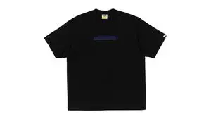 A BATHING APE Screen Print Stencil Logo Relaxed Fit Tee Shirt - Black