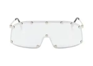 Rick Owens Shielding Sunglasses - Silver Silver (rg0000001 Gsilv 1818)