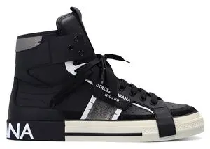 Dolce & Gabbana Custom 2.zero High Top Sneakers - Black
