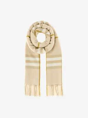 Burberry Mu Washed Giant Check Scarf - White Denim