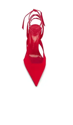 Attico Diane Slingback Heels With Tie-fastening Ankle Strap - Red