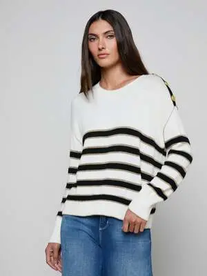 L'Agence Bishop Striped Sweater