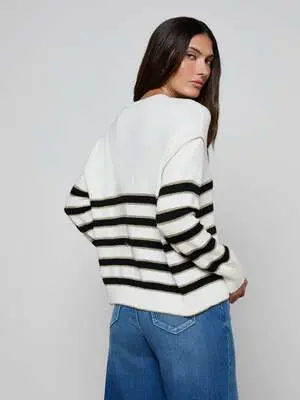 L'Agence Bishop Striped Sweater