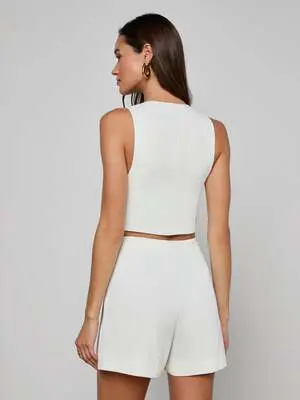 L'Agence Jianna Cropped Vest