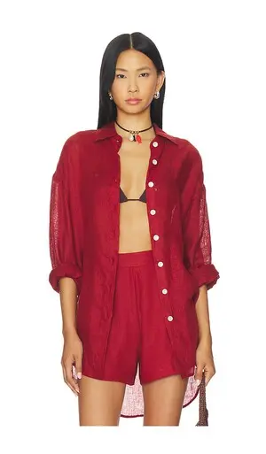 VITAMIN A Playa Boyfriend Shirt In . Also - Red