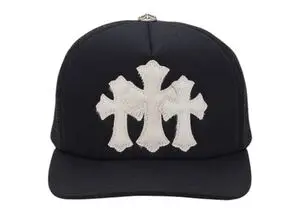 Chrome Hearts Cemetery Cross Trucker Hat - Black