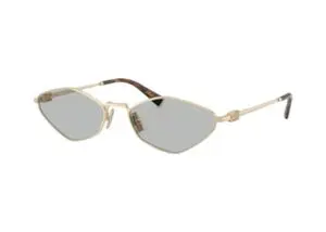 Miu Miu Logo Octagon Sunglasses - Light Gray (0mu 56zs Zvn50k)