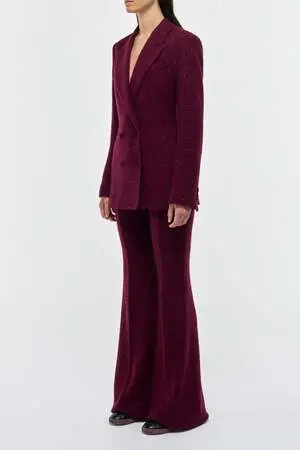 Gabriela Hearst Rhein Flare Pants - Bordeaux