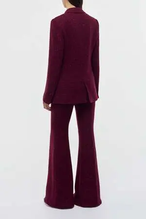 Gabriela Hearst Rhein Flare Pants - Bordeaux
