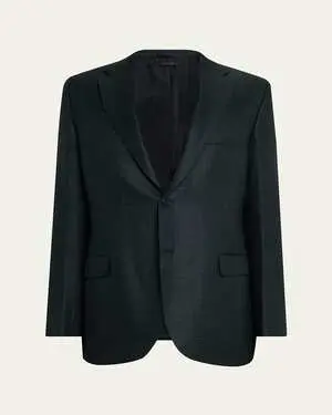 Brioni Cashmere Tonal Plaid Sport Coat