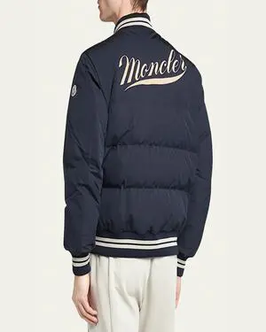 Moncler Lateltin Padded Varsity Bomber Jacket
